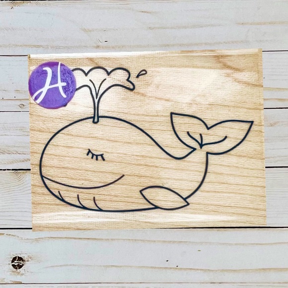 Hampton Art | Office | Whale Rubber Stamp 25 Wood Mounted Craft ...